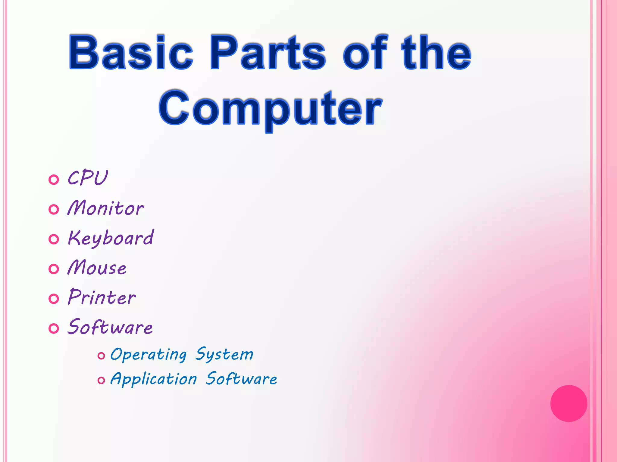 Parts of Computer | PPTX