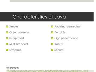 Intro to Java | PPT