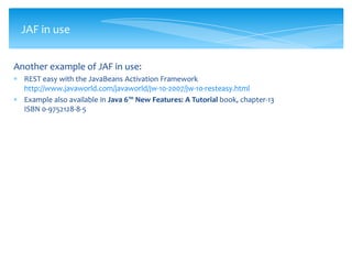 Introduction to JavaBeans Activation Framework v1.1 | PPTX | Operating ...
