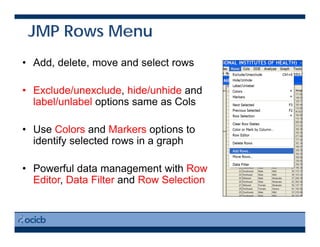 Intro to JMP for statistics | PDF
