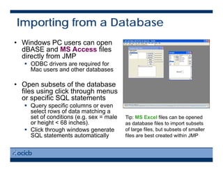 Intro to JMP for statistics | PDF