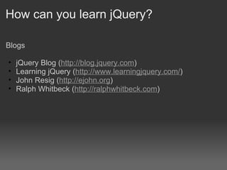 Intro to jQuery | PPT