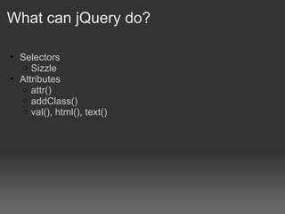 Intro to jQuery | PPT