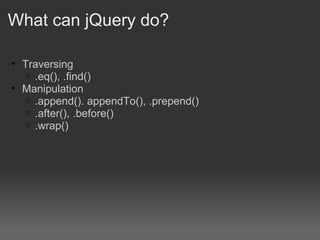Intro to jQuery | PPT