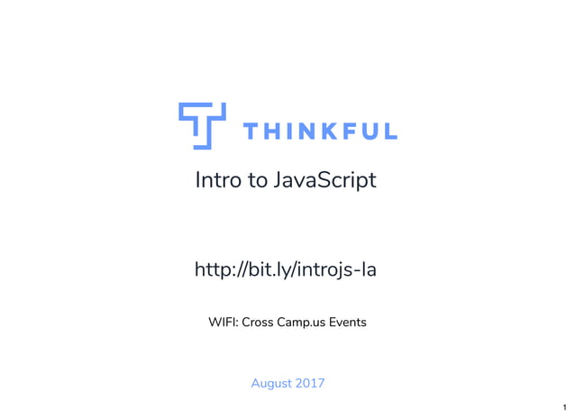 Intro to js august 31 | PDF