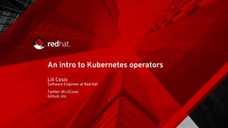 An intro to Kubernetes operators | PDF