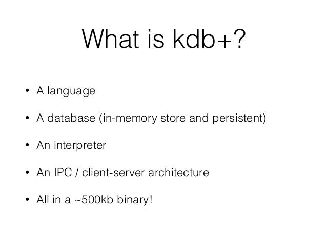 Introduction To Kdb 