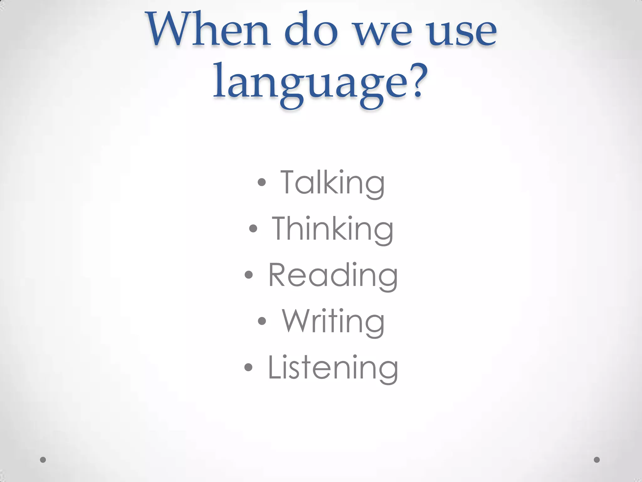 Intro to language | PPTX