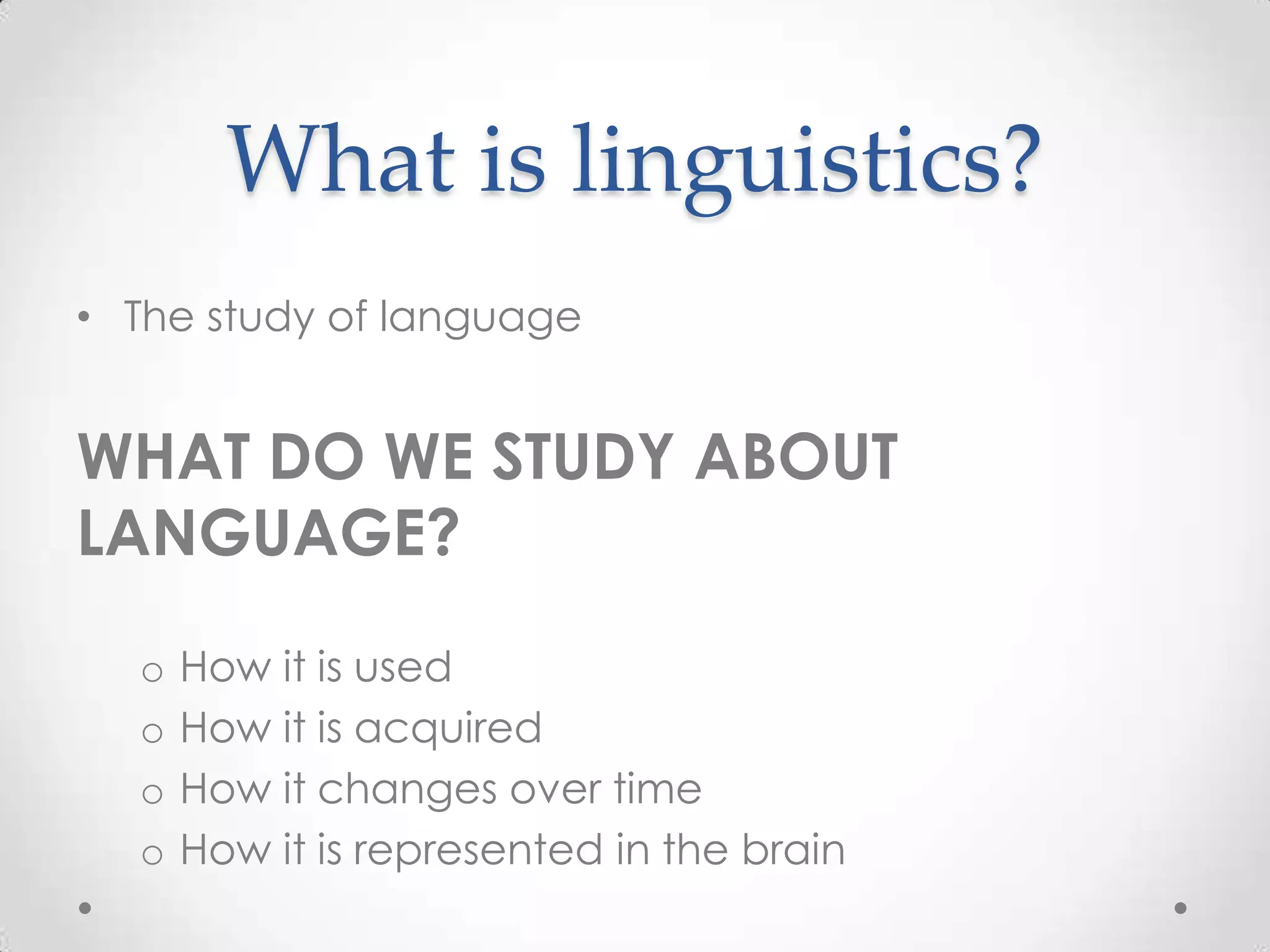 Intro to language | PPTX