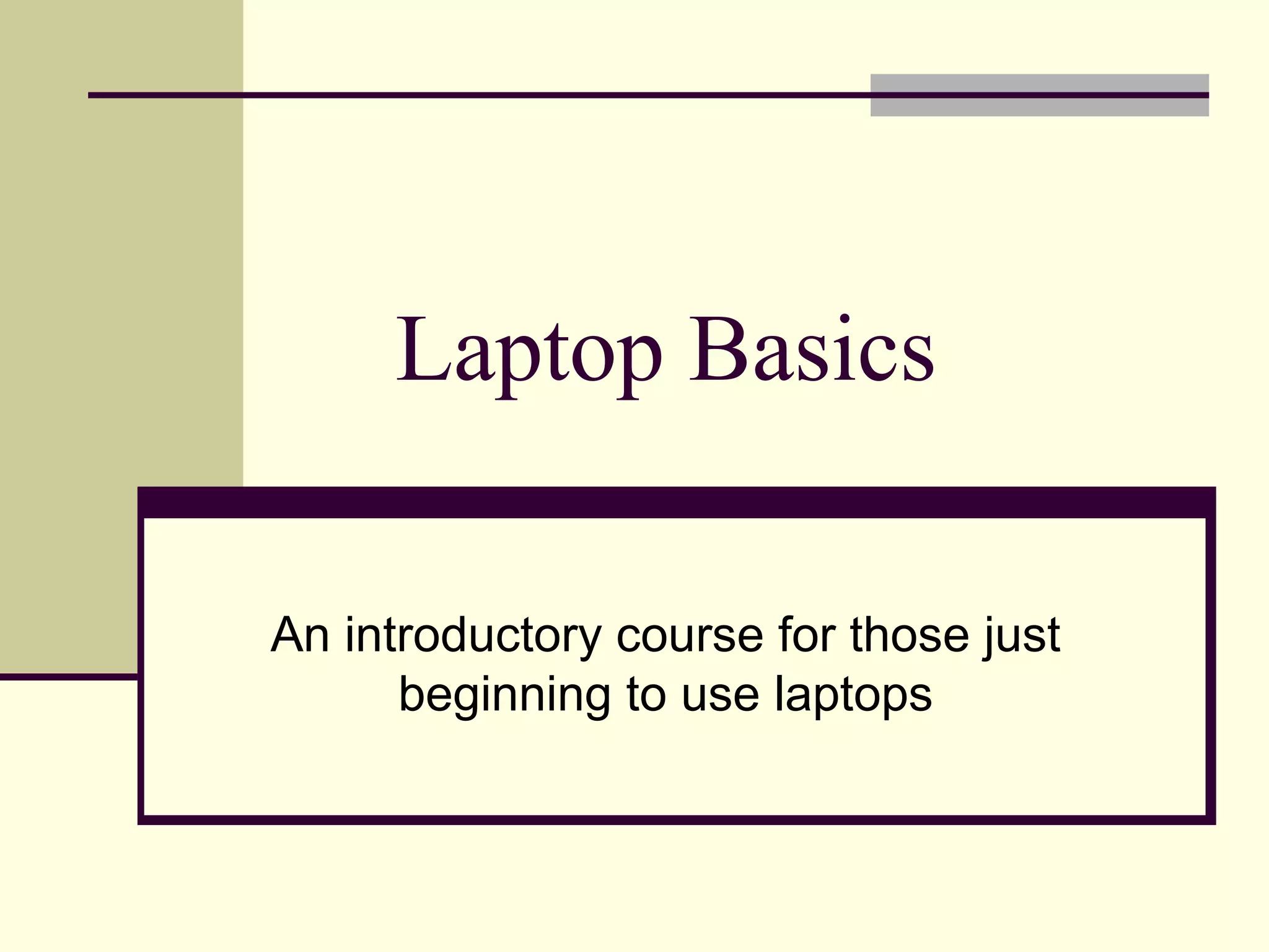 Intro to laptops | PPT