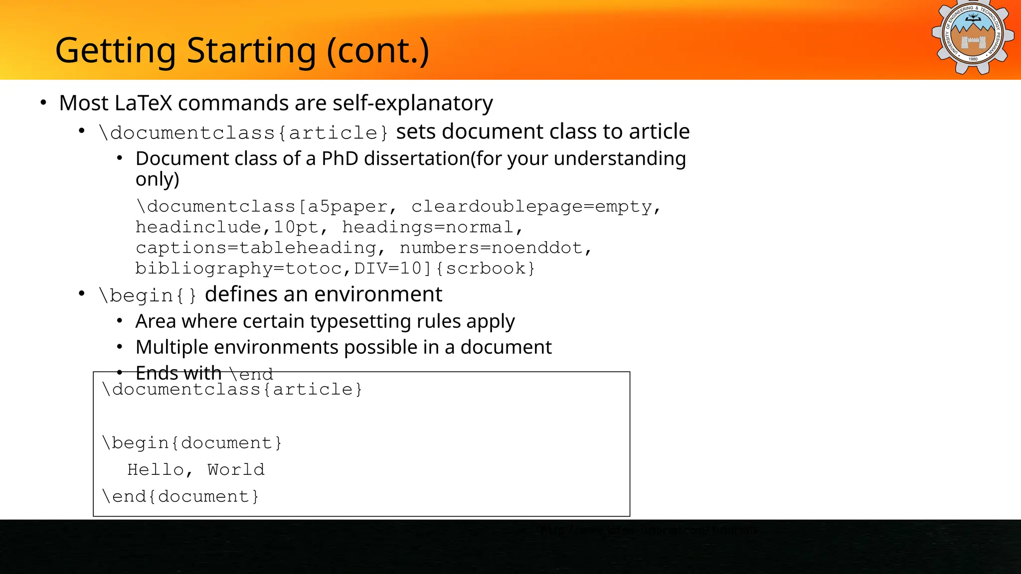 Introduction to LaTeX9very important ).. | PPT