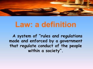 Intro to law notes | PPTX