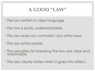 Intro to law notes | PPTX