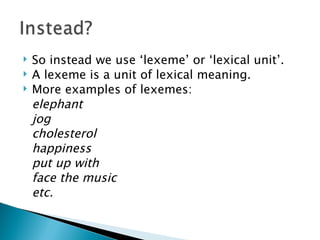 Intro to lexis | PPT