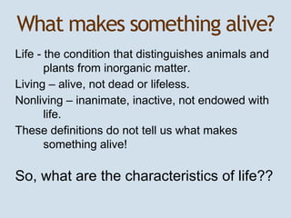 Intro to life - Biology | PPT