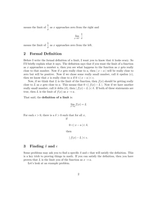 Introduction to limits | PDF