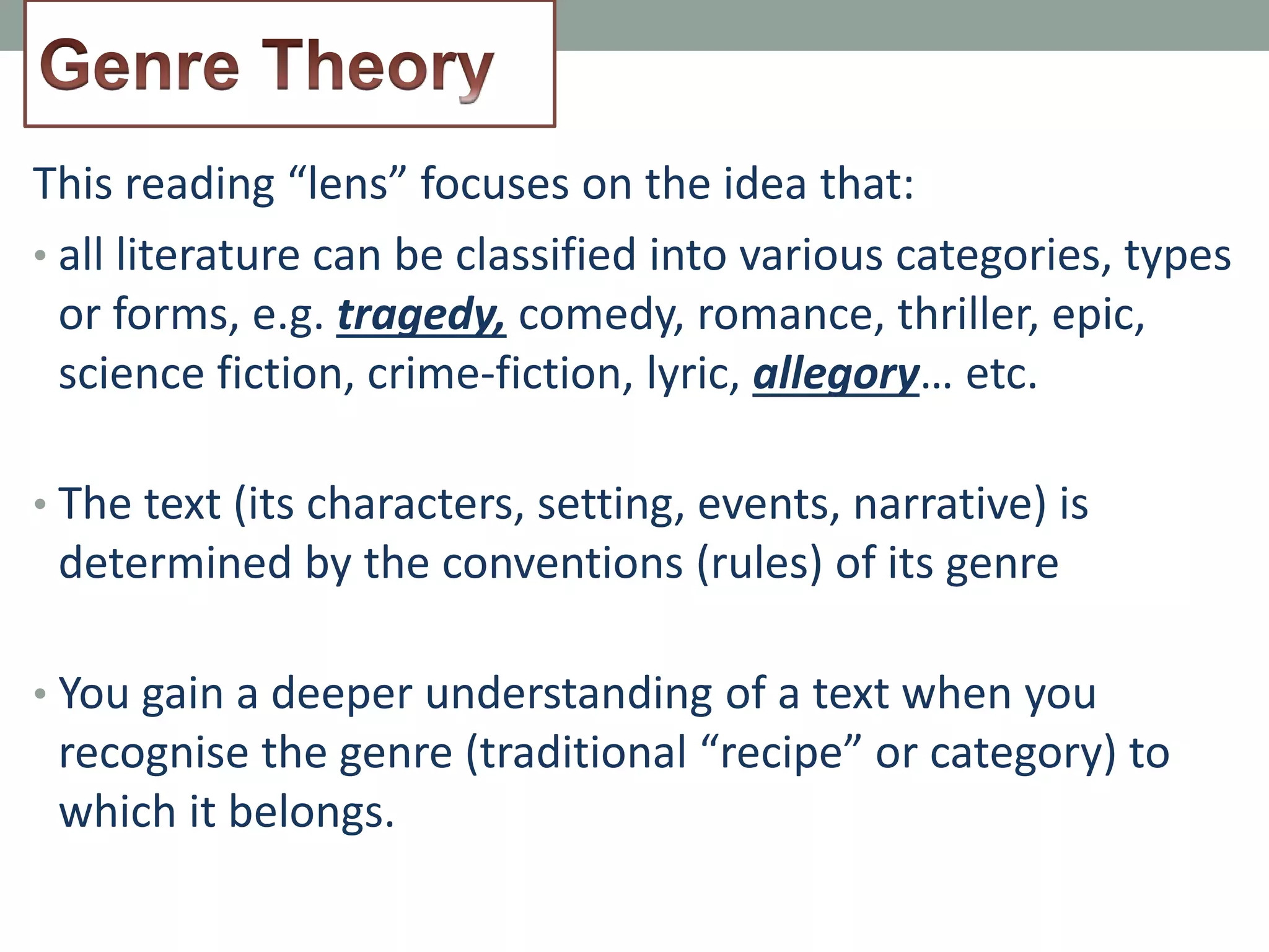 Intro to literary theory | PPTX