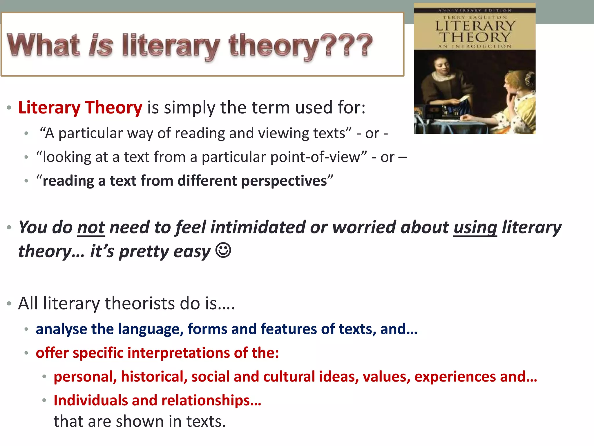 Intro to literary theory | PPTX