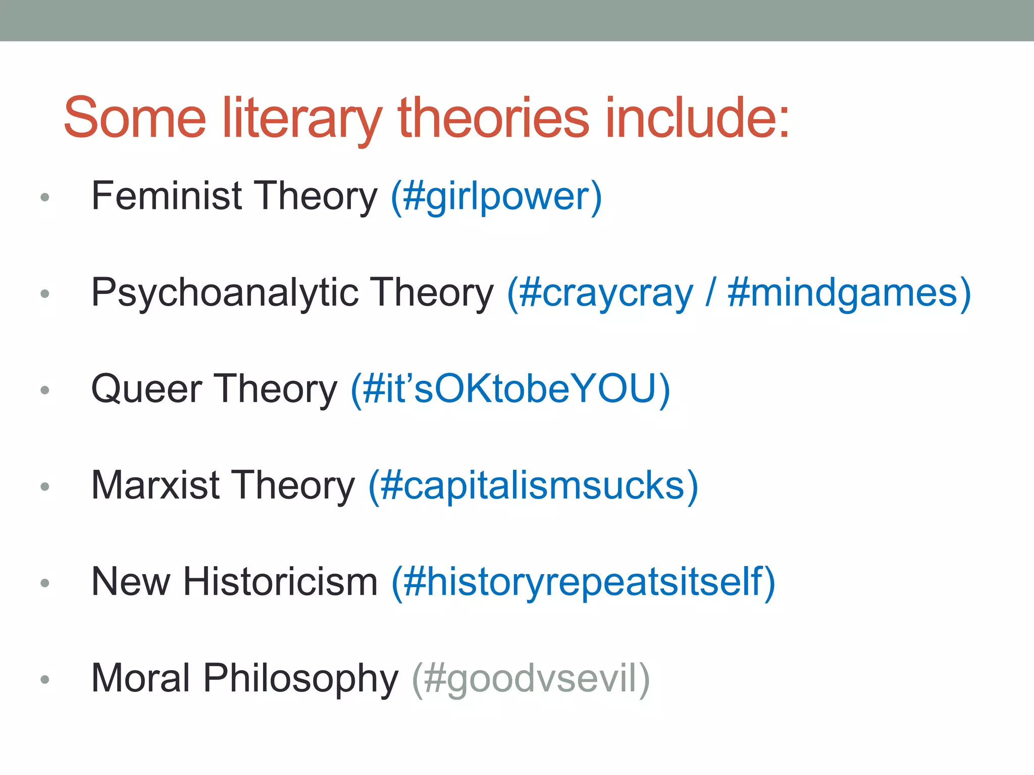 Intro to literary theory | PPTX