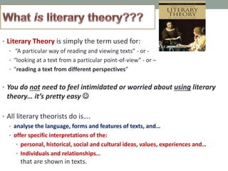 Intro to literary theory | PPTX