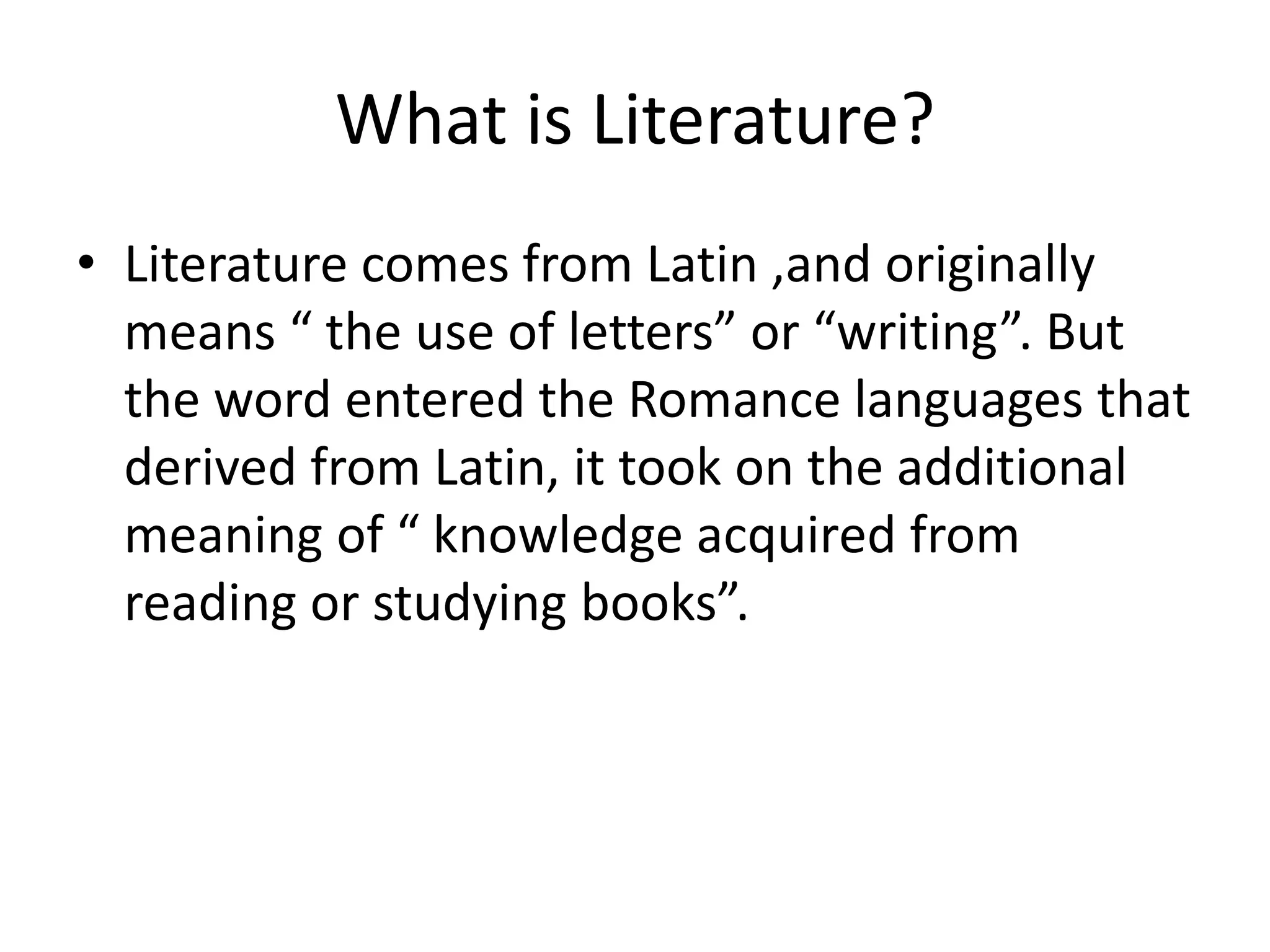 INTRO TO lITERARY THEORY LECTURER 1.pptx | Books and Literature