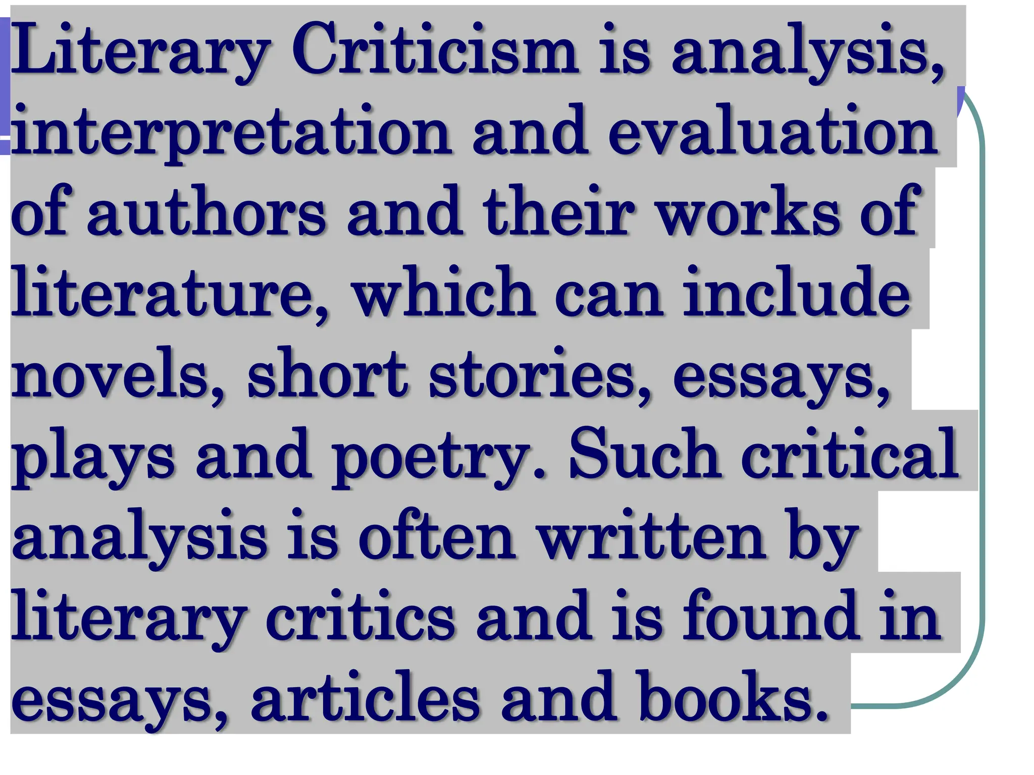 An Introduction to Literary Criticism for high school students | PPT