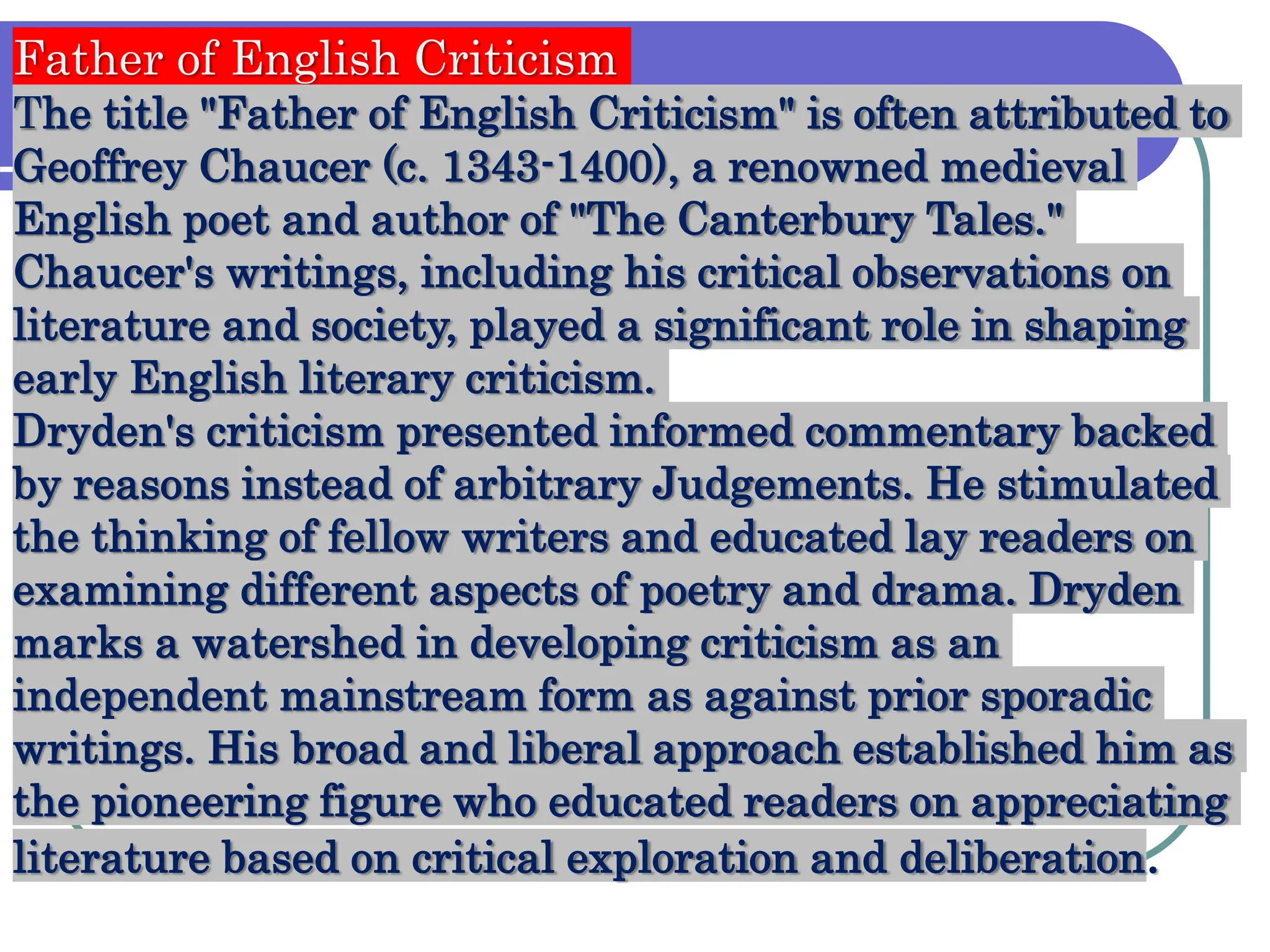 An Introduction to Literary Criticism for high school students | PPT