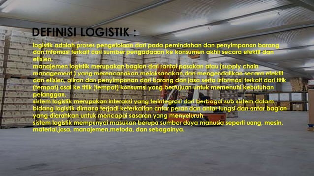 Intro to logistics | PPT