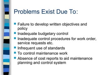 introduction of maintenance , maintenance in service industry | PPT