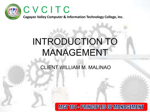 Intro to management | PPT