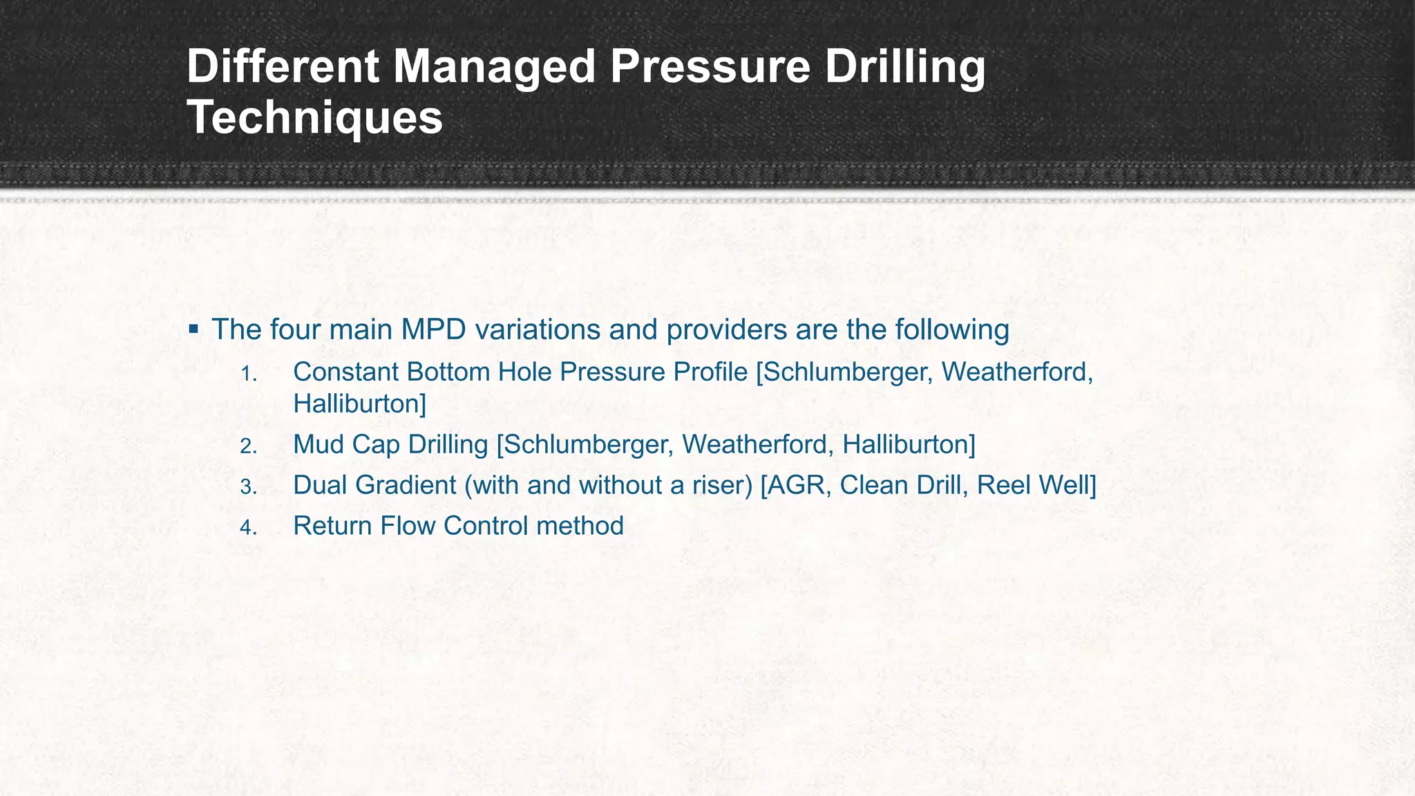 Introduction to manage pressure drilling | PPTX