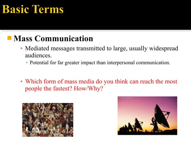 Introduction to mass communications | PPT