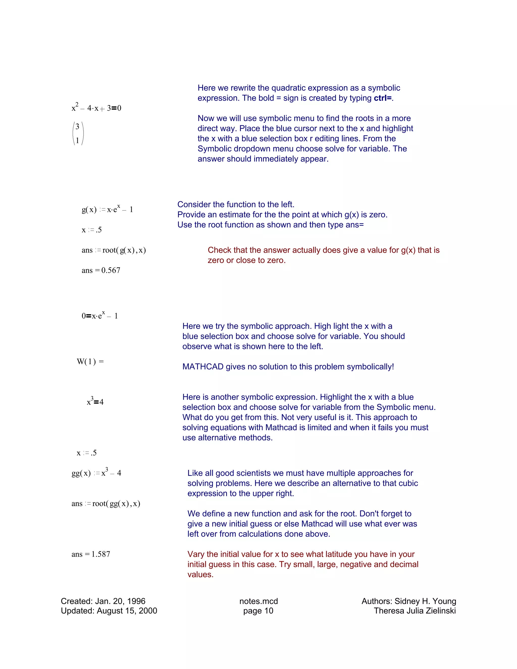 Intro to mathcad | PDF