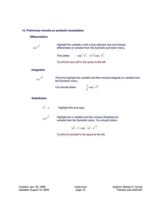 Intro to mathcad | PDF