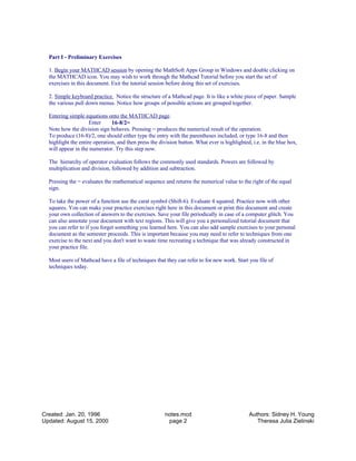 Intro to mathcad | PDF