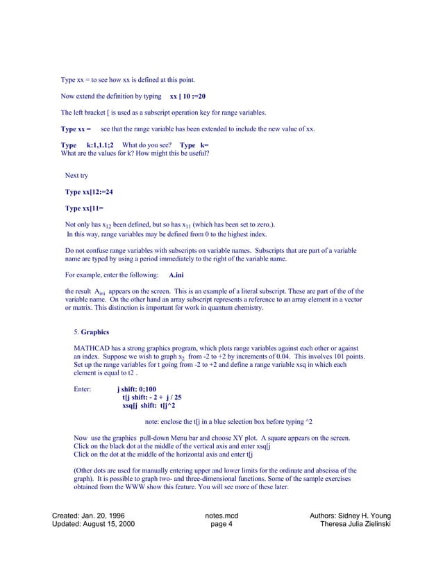 Intro to mathcad | PDF