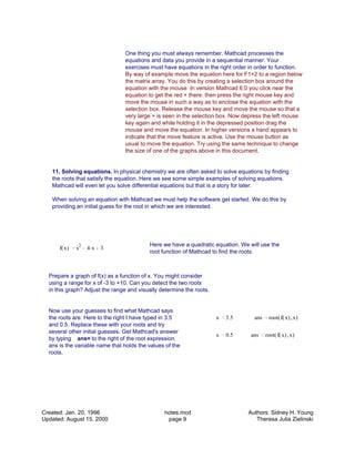 Intro to mathcad | PDF