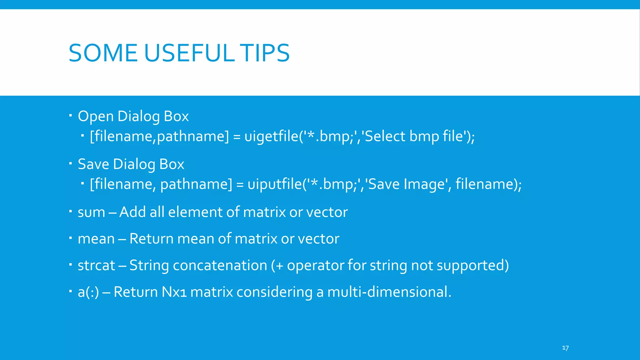 Intro to MATLAB GUI | PPTX