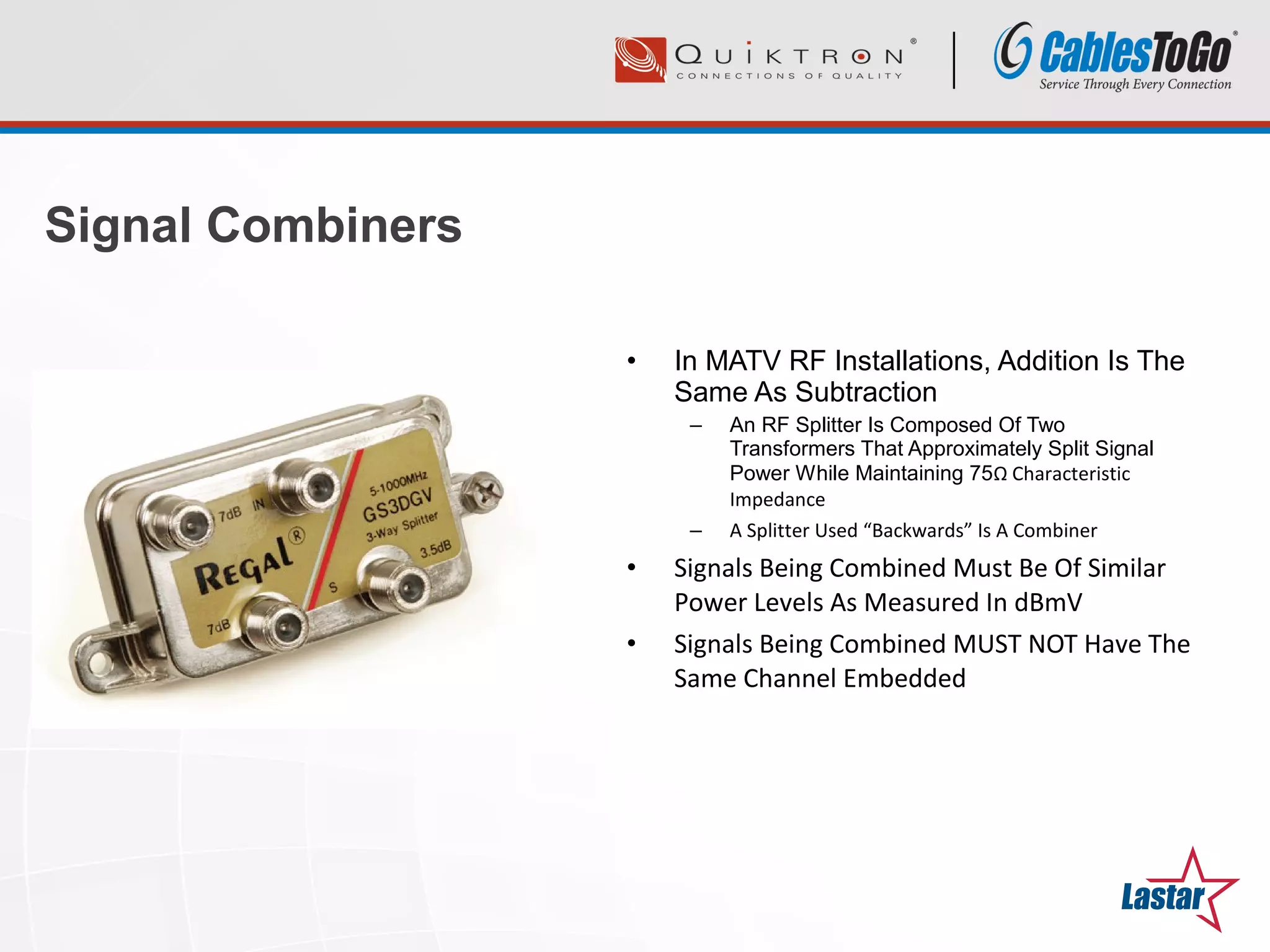 An Introduction and Overview of MATV Technology | PPT