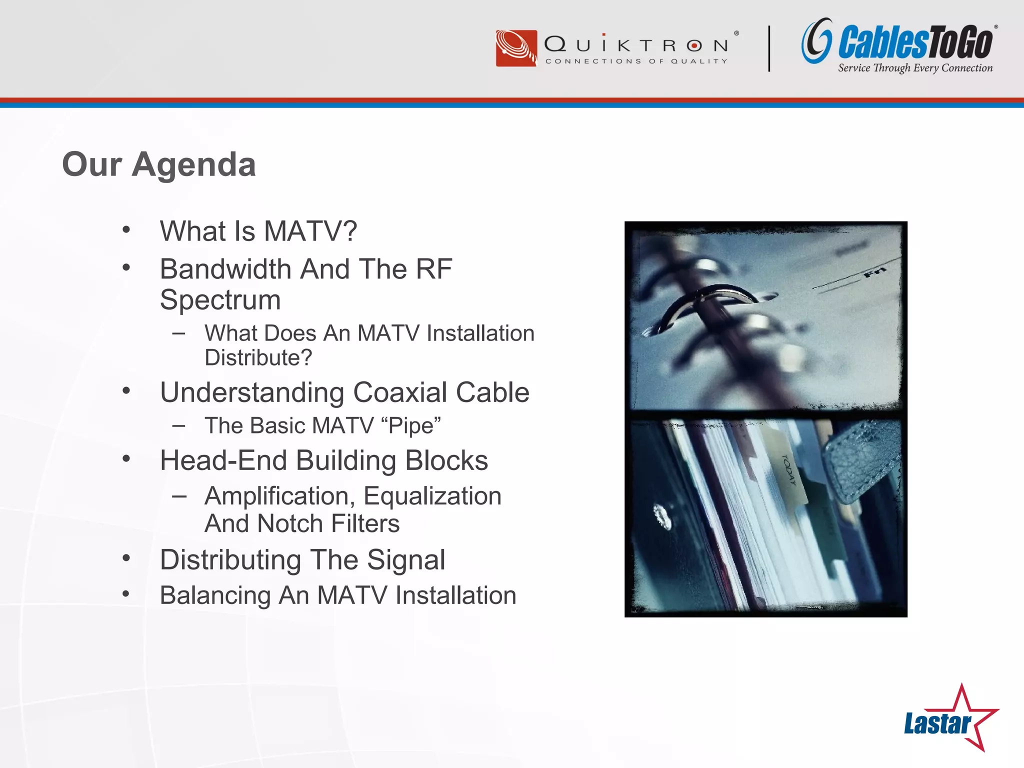 An Introduction and Overview of MATV Technology | PPT