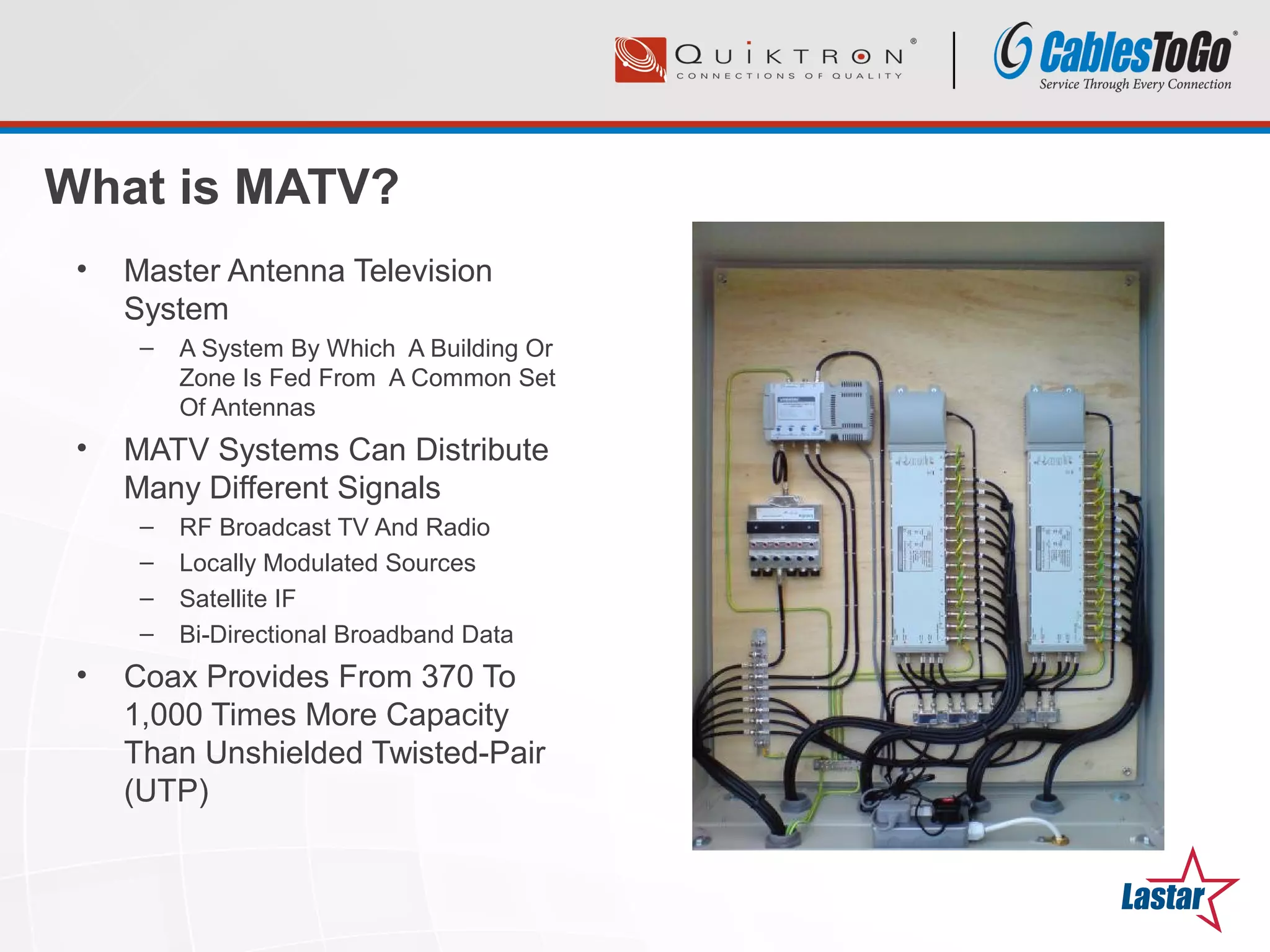 An Introduction and Overview of MATV Technology | PPT