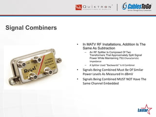 An Introduction and Overview of MATV Technology | PPT