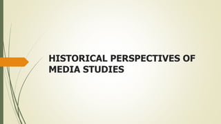 Intro to media studies | PPTX | Media Industry | Industries