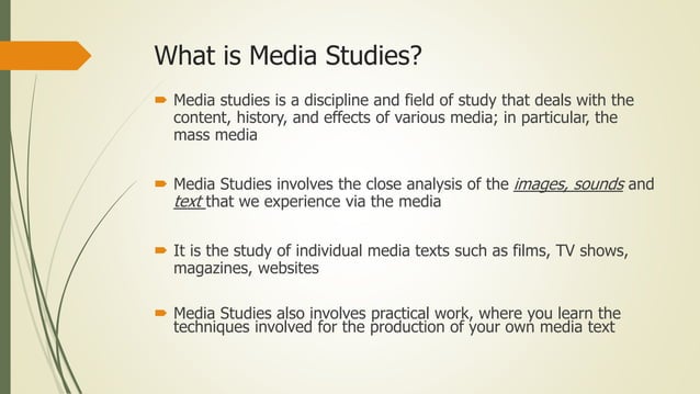Intro to media studies | PPTX | Media Industry | Industries