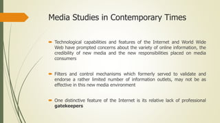 Intro to media studies | PPTX | Media Industry | Industries