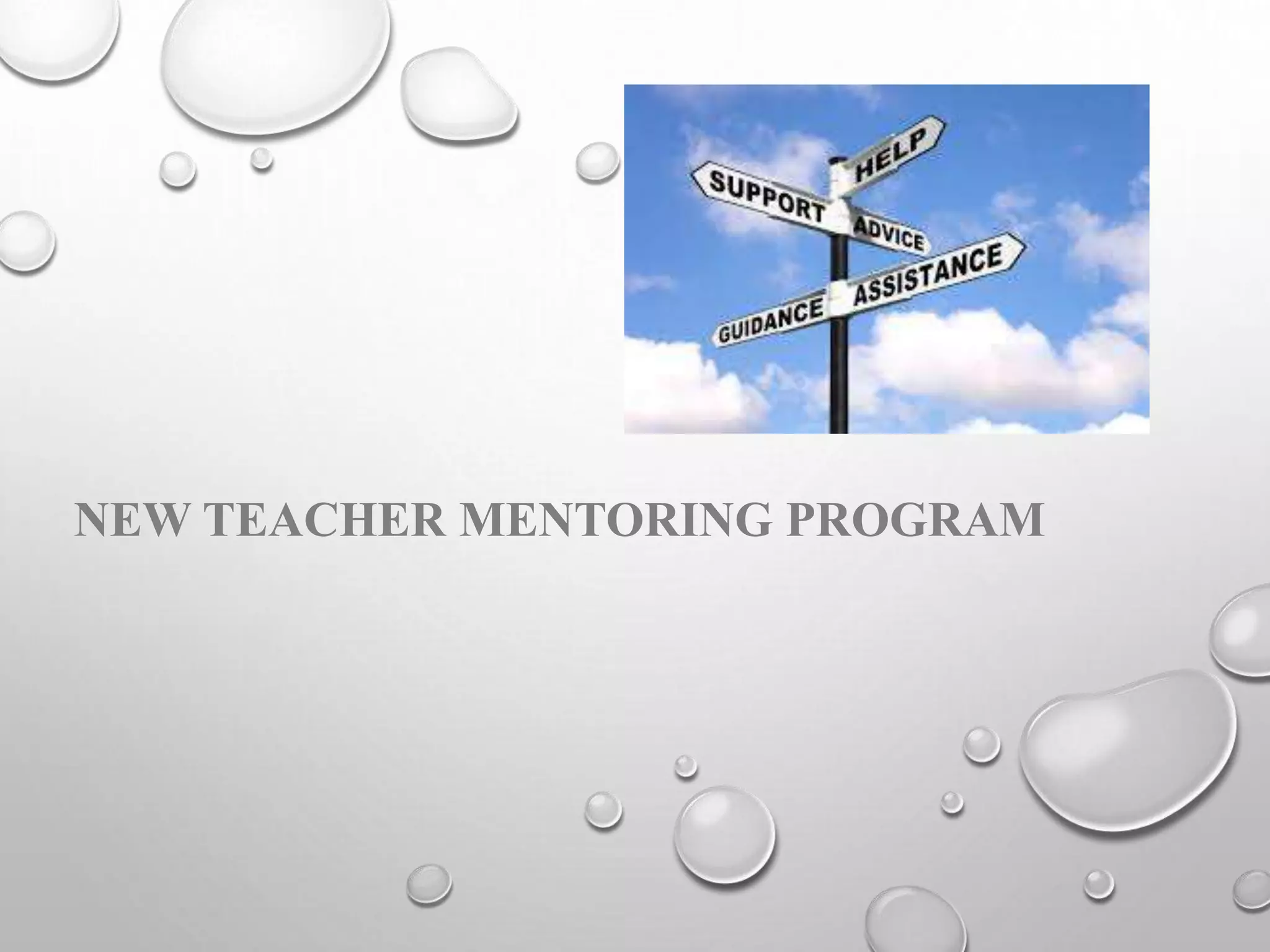 Introduction to mentoring/ new teacher mentoring program | PPTX