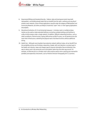 Intro to Firetide Wireless Mesh Networking | PDF