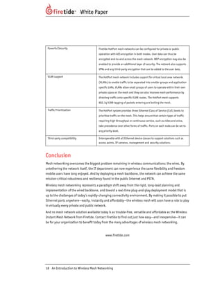 Intro to Firetide Wireless Mesh Networking | PDF