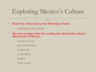 Intro to Mexican Culture | PPTX