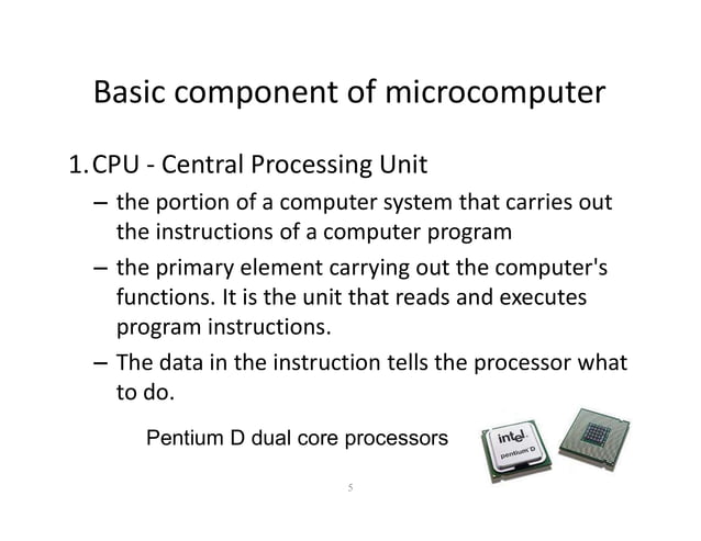 Intro to microprocessor and its detailing and applications | PPT